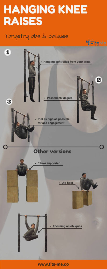 Hanging knee raises, the exercise that will give you strong Abs